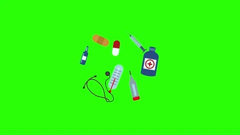 Stop motion Medical tools group animatio... | Stock Video | Pond5