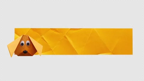 Stop Motion Paper Origami Lower Third | Stock Video | Pond5