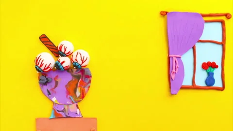 Stop motion plasticine animation funny s... | Stock Video | Pond5