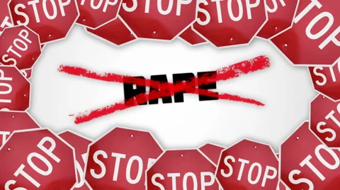 Stop Rape concept animation. | Stock Video | Pond5