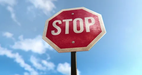 Stop Sign 3D Stock Video Footage | Royalty Free Stop Sign 3D Videos | Pond5