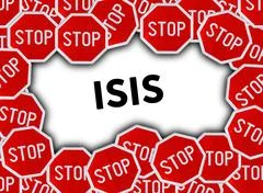 Stop Isis Logo Stop ISIS (Islamic State Of Iraq And Syria) Stock