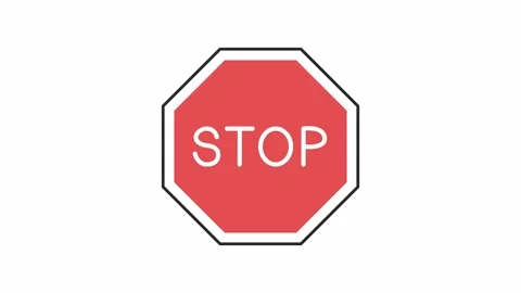 stop sign animation | Stock Video | Pond5