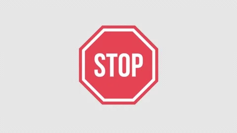 stop sign animation motion graphic video... | Stock Video | Pond5