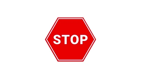 stop sign animation road traffic sign st... | Stock Video | Pond5