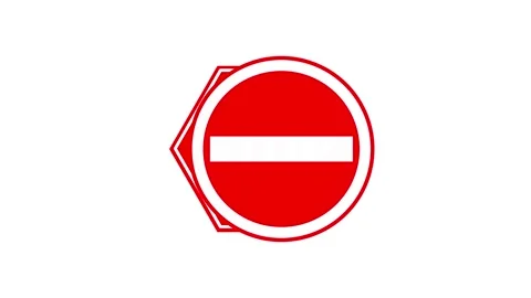 stop sign animation road traffic sign st... | Stock Video | Pond5