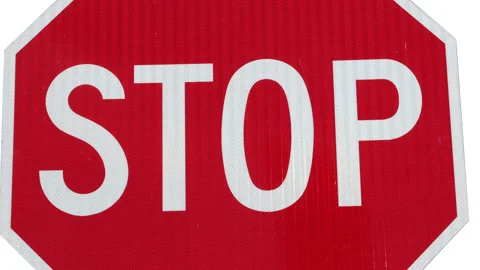 Stop Sign with a Bang Sequence | Stock Video | Pond5
