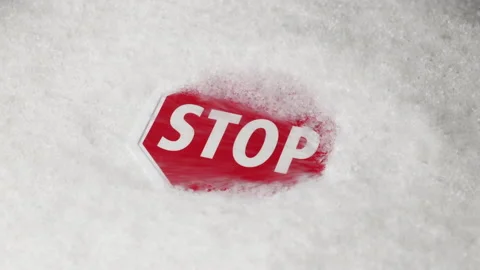 Stop sign emerges from pile of sugar.dia... | Stock Video | Pond5