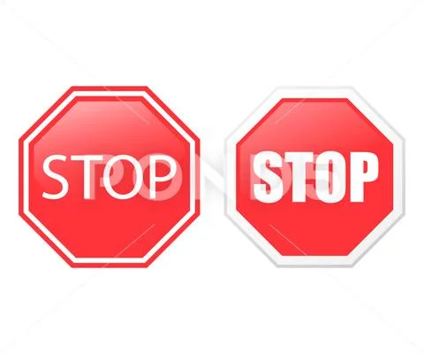Stop sign isolated on white background. Vector illustration ...