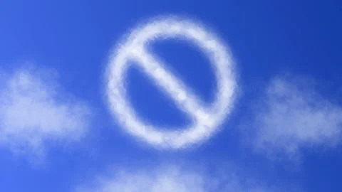 Stop Sign or Icon or Symbol with Cloud E... | Stock Video | Pond5
