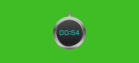 Stop watch with Green Screen. Count down... | Stock Video | Pond5