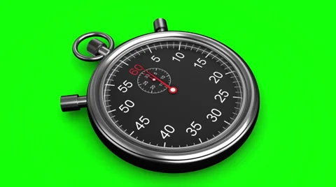 Stopwatch on green background | Stock Video | Pond5