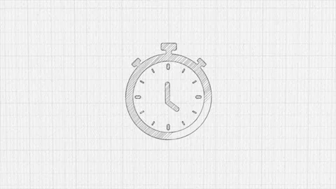 Clock Doodle Drawing Stock Videos – Royalty-Free HD & 4K Videos