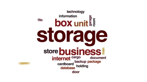 Storage animated word cloud, text design... | Stock Video | Pond5