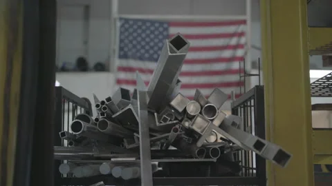 A Storage Rack Full of Scrap Metal with ... | Stock Video | Pond5
