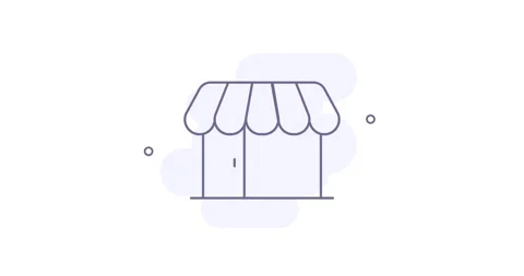 store animated outline icon | Stock Video | Pond5