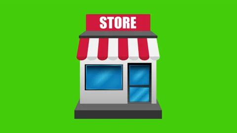 store building animated.store front exte... | Stock Video | Pond5