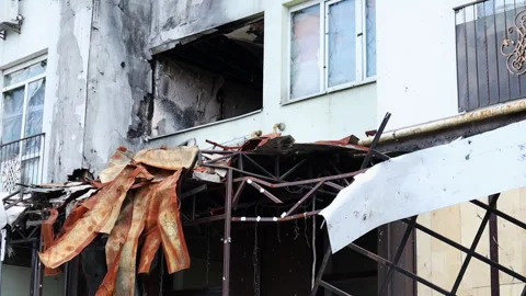 The store burned down after a fire. Rema... | Stock Video | Pond5