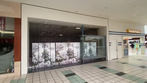 Store Closed inside a Shopping Mall | Stock Video | Pond5