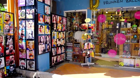 A store front with displays of basketbal... | Stock Video | Pond5