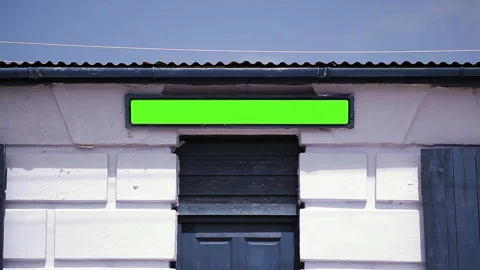 Storefront with Green Screen Shop Sign f... | Stock Video | Pond5