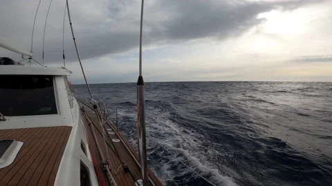 Storm in the Drake Passage on a sailing ... | Stock Video | Pond5