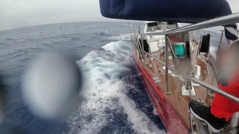 Storm in the Drake Passage on a sailing ... | Stock Video | Pond5