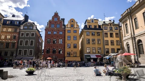 Stortorget the Grand Square is a public ... | Stock Video | Pond5