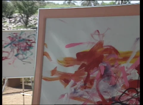 Story about Elephant Ruby painting canva... | Stock Video | Pond5