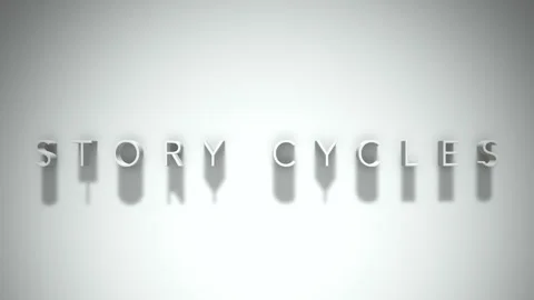 story cycles 3D title animation white te... | Stock Video | Pond5