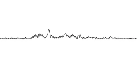 Straight line sound wave isolated on whi... | Stock Video | Pond5