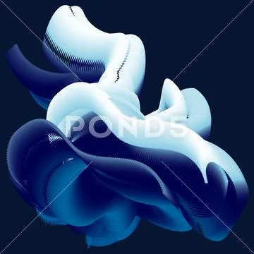 Strange alien structure. Liquid color background.: Royalty Free #88533278