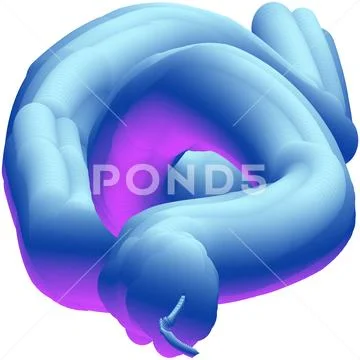 Strange alien structure. Liquid color background. Illustration #89025812