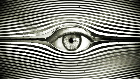 Strange Eye Stare Peephole Stripes Patte... | Stock Video | Pond5