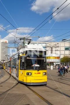 Photograph: Straßenbahn Berlin Tram Adtranz GT6N-U Bahn Nahverkehr am ...