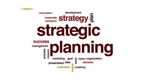 Strategic planning animated word cloud, ... | Stock Video | Pond5