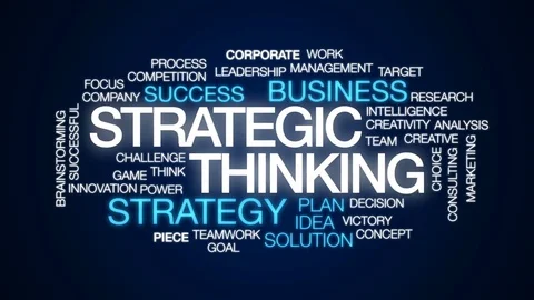 Strategic thinking animated word cloud, ... | Stock Video | Pond5