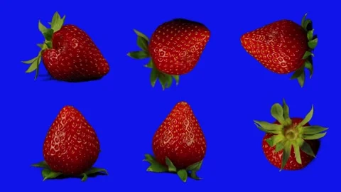 strawberries spinning, different angles ... | Stock Video | Pond5