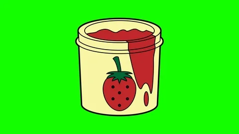 Strawberry jam animation green screen. 2... | Stock Video | Pond5
