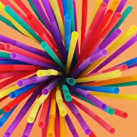 straws plastic straw drinking disposable... | Stock Video | Pond5