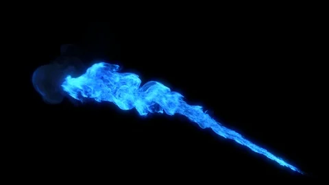 Stream of blue magic fire with alpha cha... | Stock Video | Pond5