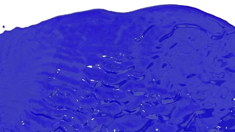 stream of blue paint falling on white ba... | Stock Video | Pond5