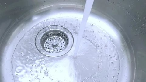 A stream of clean water drink flows from... | Stock Video | Pond5