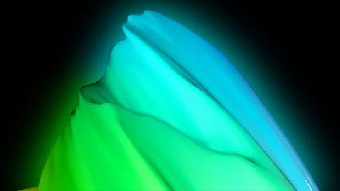 Stream of colored ribbons fly past camer... | Stock Video | Pond5