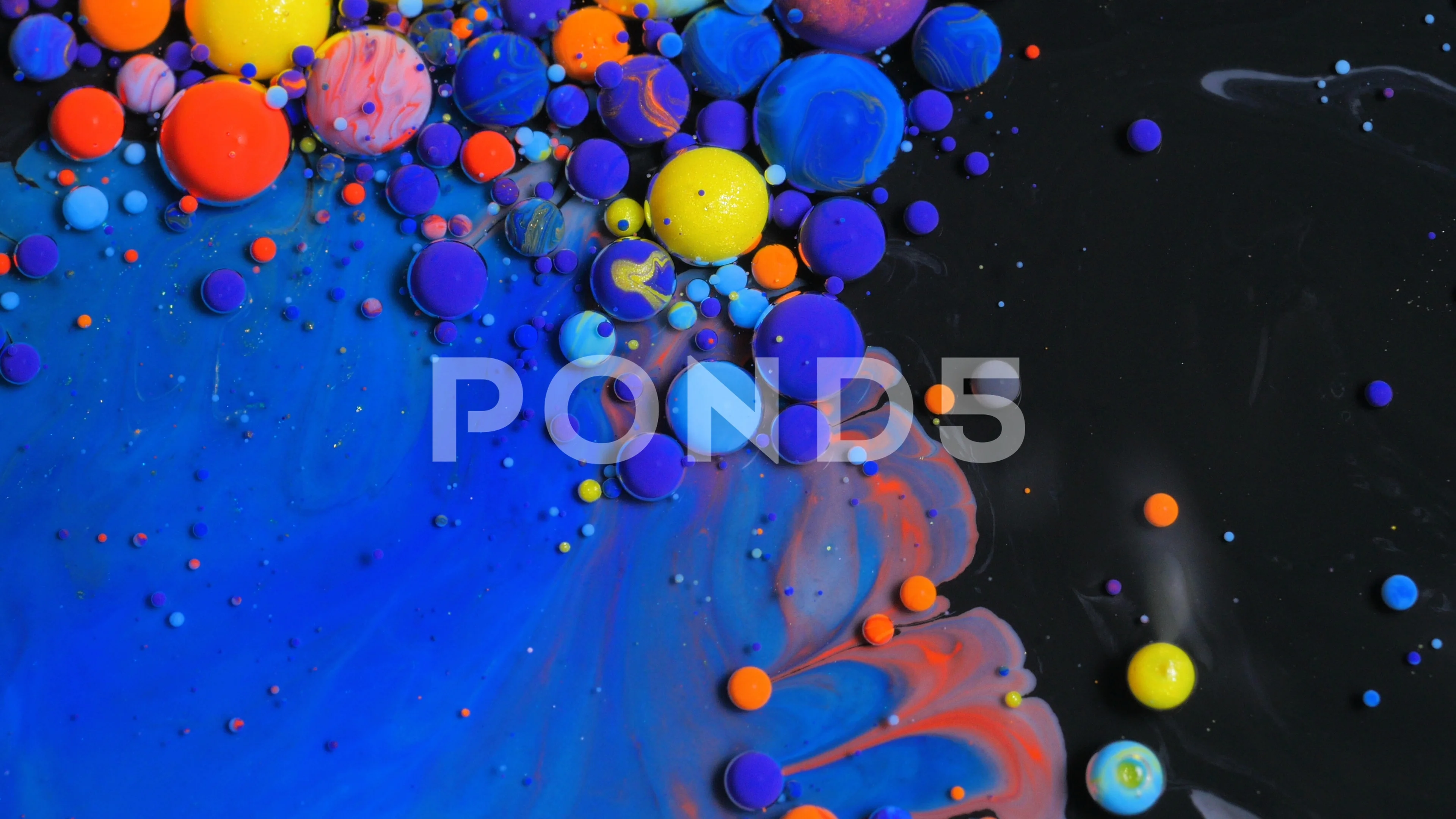 Colorful Moving Bubbles
