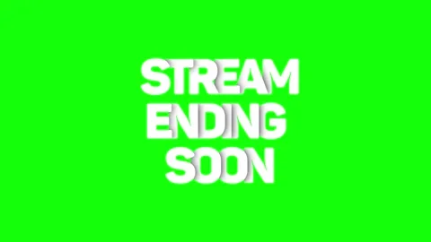 Stream Ending soon overlapping green scr... | Stock Video | Pond5