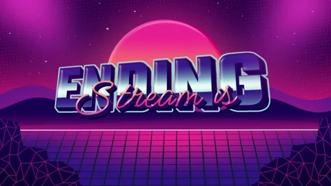 Stream is ending in vaporwave background... | Stock Video | Pond5
