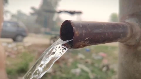 Stream Of Fresh Drinkable Water Dripping... | Stock Video | Pond5