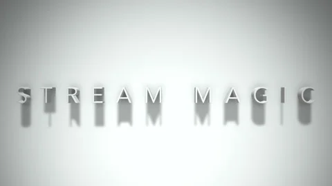 stream magic 3D title animation white te... | Stock Video | Pond5