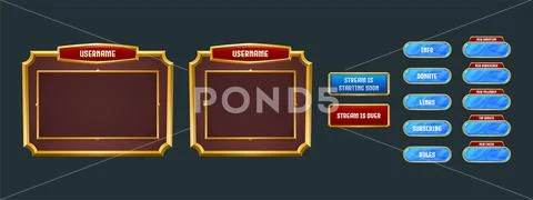 Stream overlay, game twitch frame streaming screen ~ Clip Art #160946947